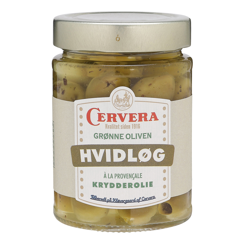 Grønne Hvidløgs Oliven | Cervera